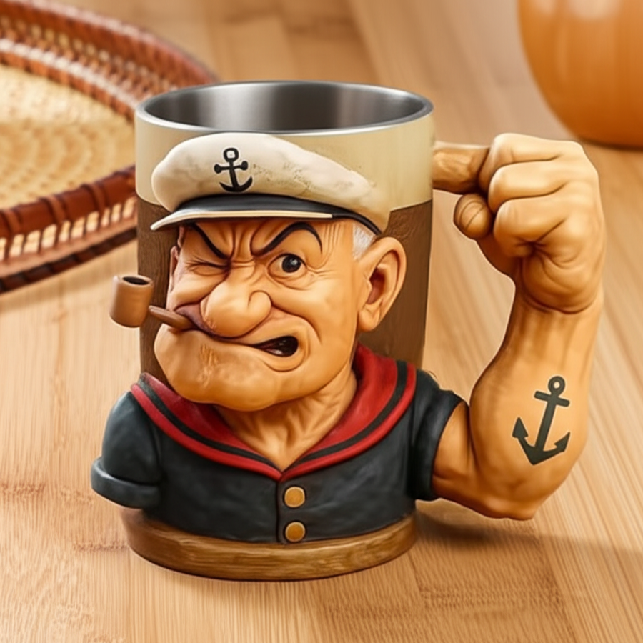 Popeye the Sailor Man 3D Sculpted Mug - SITCHS